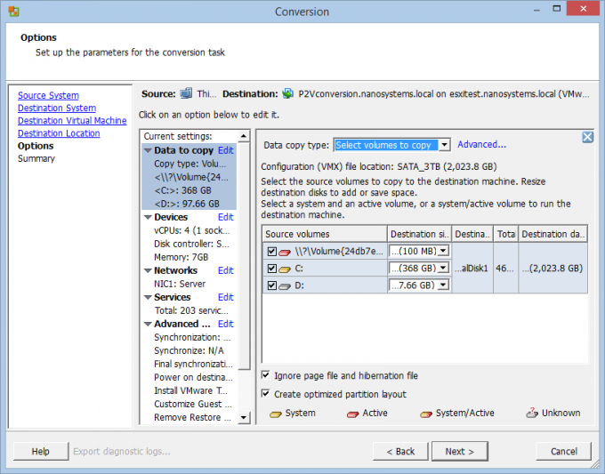 P2V conversion with VMware vCenter Converter | The Solving