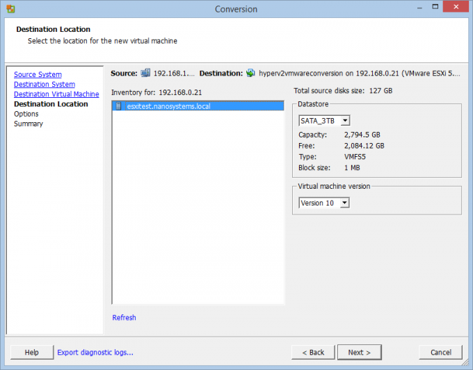 How to: Hyper-V to ESXi (vSphere) VM conversion