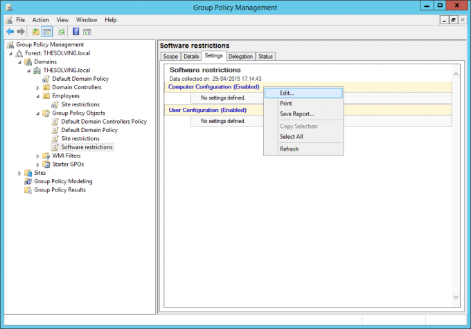 How to: Software Restriction policy for AD Domain Users