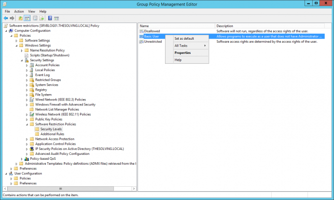 How to: Software Restriction policy for AD Domain Users