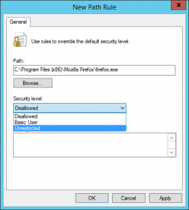 How to: Software Restriction policy for AD Domain Users