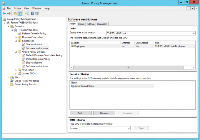 How to: Software Restriction policy for AD Domain Users