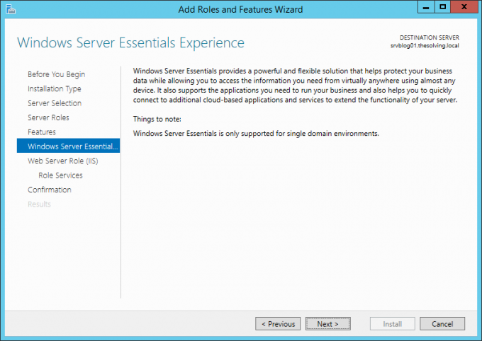 How to install the Windows Server Essentials Dashboard