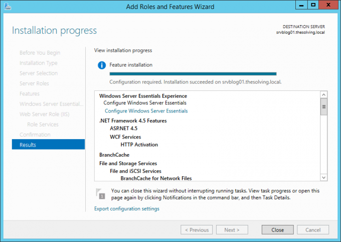 How to install the Windows Server Essentials Dashboard