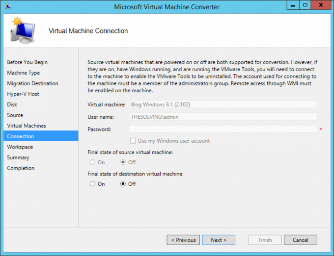ESX(i) to Hyper-V conversion with Microsoft Virtual Machine Converter