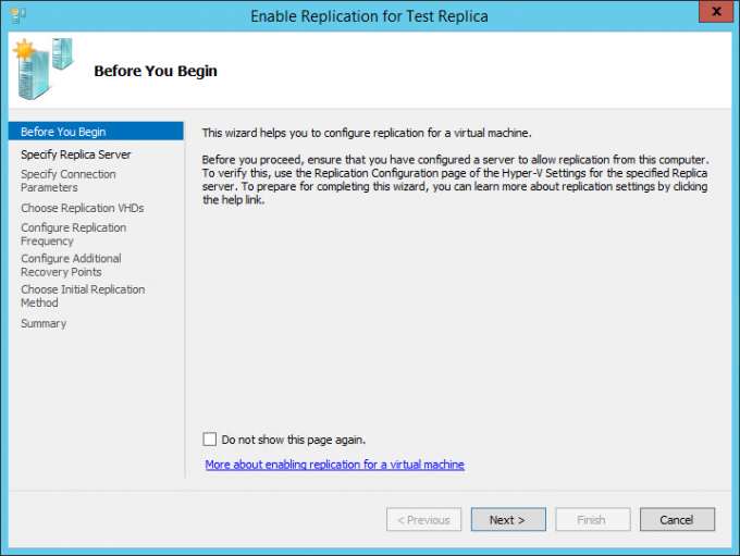 How to configure virtual machine replication on Hyper-V