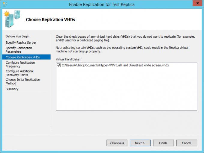 How to configure virtual machine replication on Hyper-V