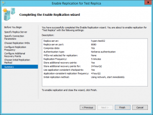 How to configure virtual machine replication on Hyper-V