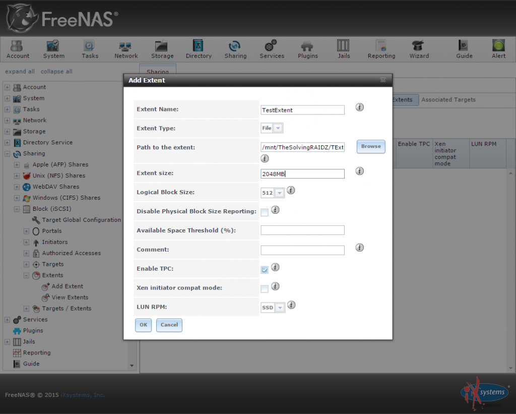 How to create an iSCSI target with FreeNAS | The Solving