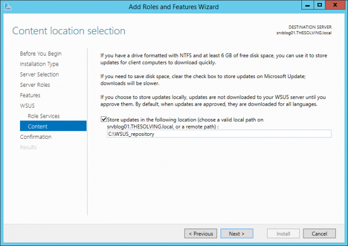 Install and configure Windows Server Update Services (WSUS)