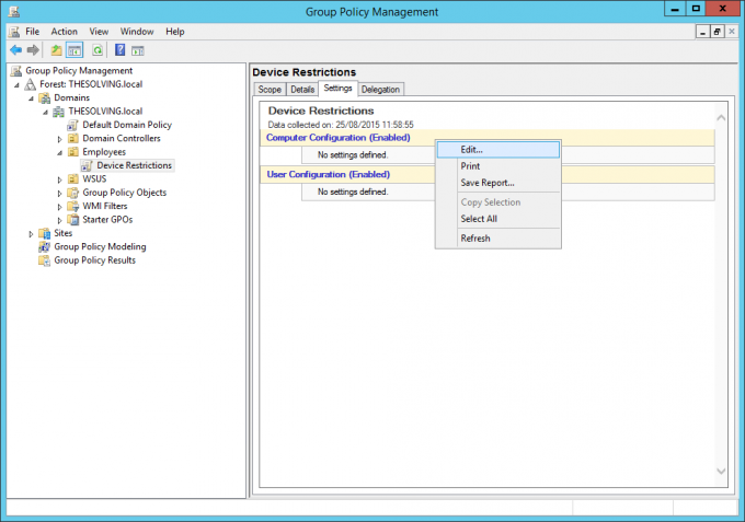 How to enforce Device Restrictions with a GPO | The Solving