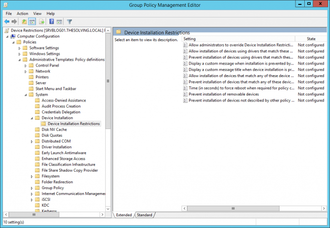 How to enforce Device Restrictions with a GPO | The Solving
