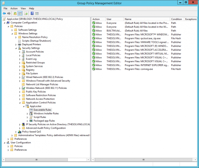 Enforce Software Restriction policies with AppLocker