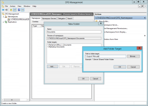 How to configure a Distributed File System (DFS) Namespace