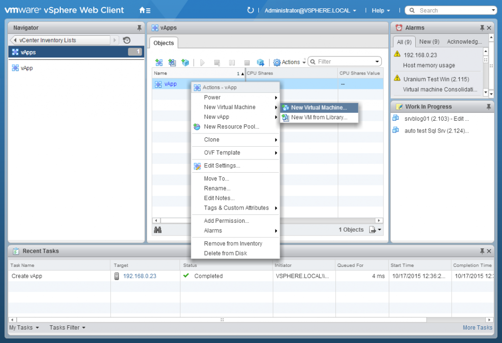 How To Create A Vapp On Vmware Vsphere The Solving 