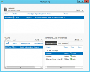 How to configure NIC Teaming on Windows Server 2012