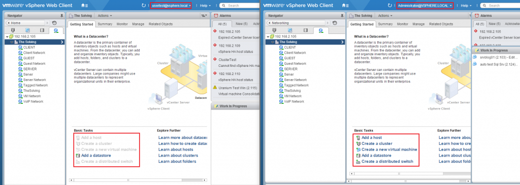 How to add a new user to a customized vCenter Role