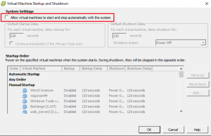 How to configure virtual machines auto start on VMware Esxi