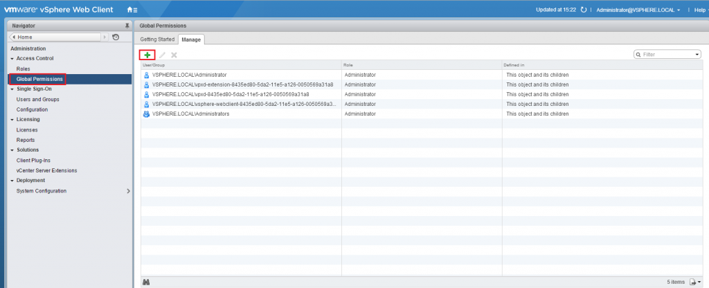 How to add a new user to a customized vCenter Role