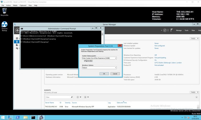 When and How to use Sysprep | The Solving