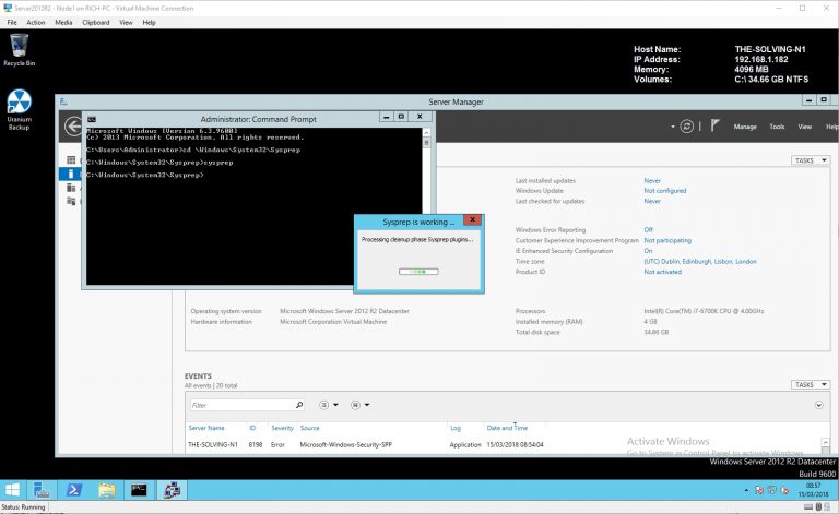 When and How to use Sysprep | The Solving
